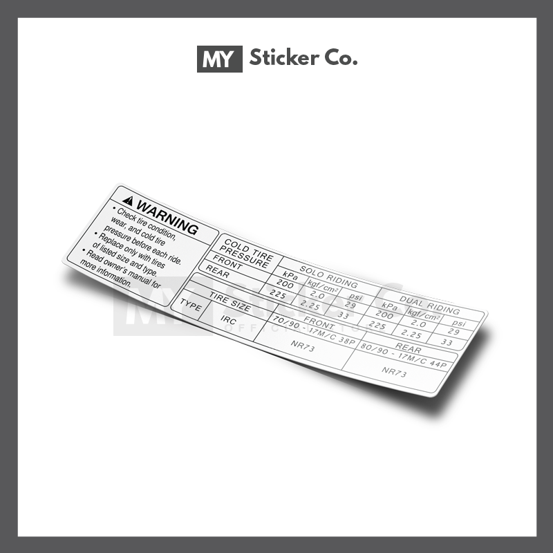 Suzuki Belang R150 Swing Arm Sticker (Replacement) – My Sticker Co.