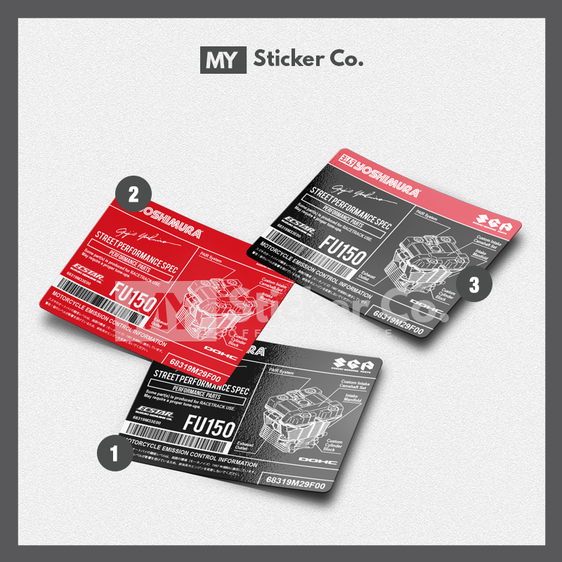 Suzuki Belang R150 Warning Sticker – Yoshimura Label (Replacement) – My ...
